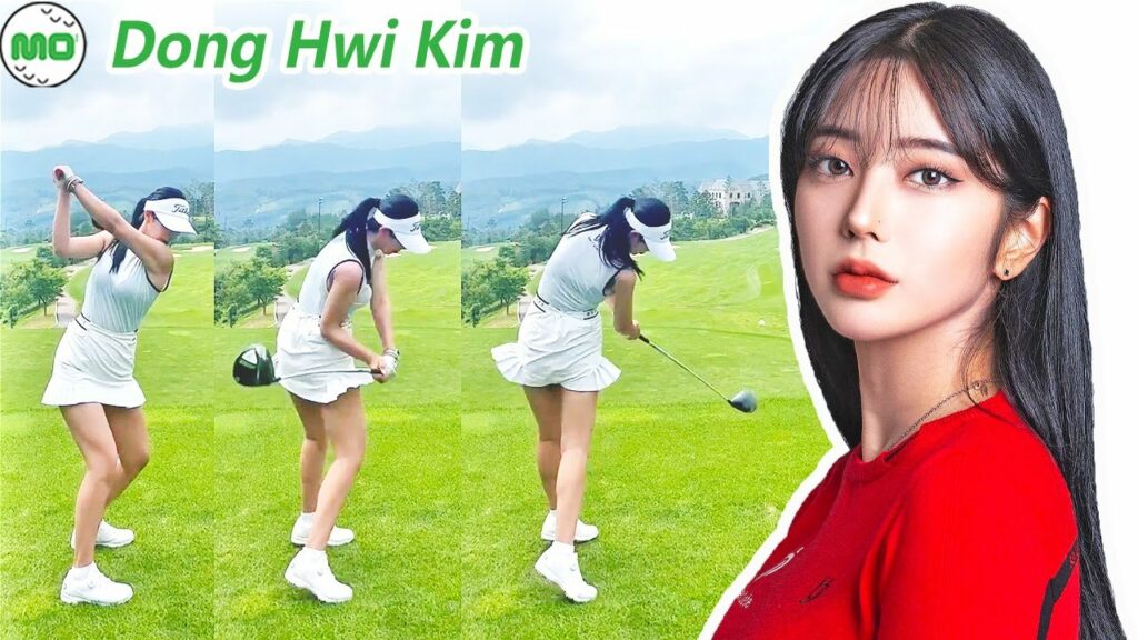 Dong Hwi Kim キム・ドンフィ 韓国の女子ゴルフ スローモーションスイング!!!